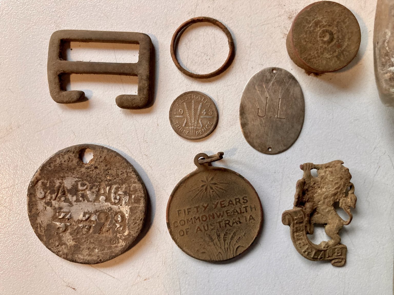 Dutch and Australian Artefacts found at Camp Columbia - Camp Columbia
